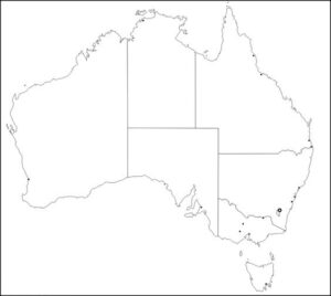 Free Printable Outline Blank Map of Australia