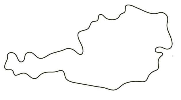 Printable Outline Blank Free Map of Austria