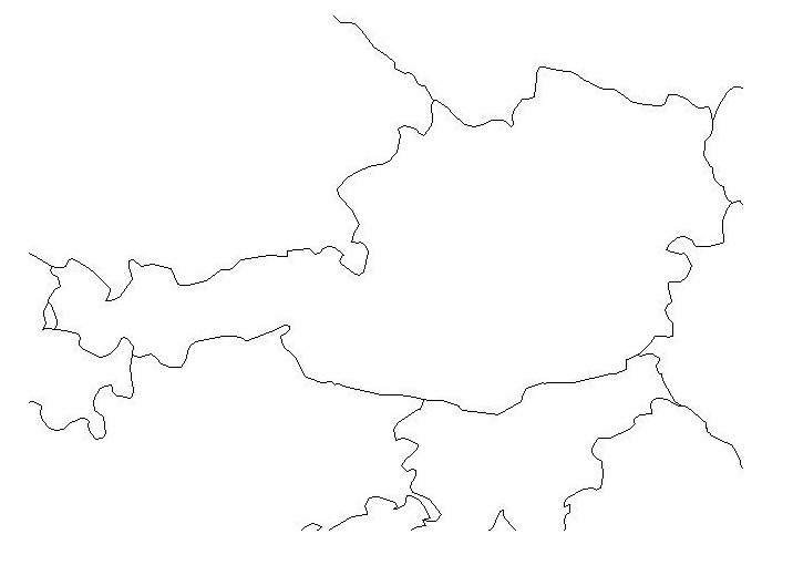 Printable Outline Blank Free Map of Austria